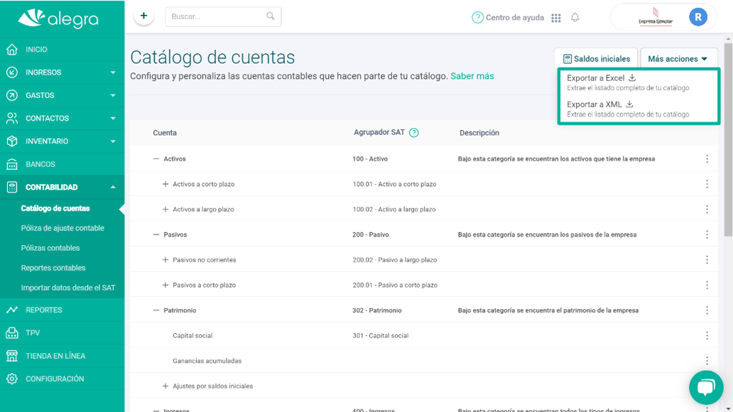 Configura El Código Agrupador A Tus Cuentas Contables Sat México